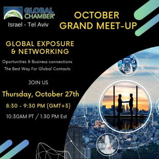 Global Chamber Israel - metro meetup October 27th 8:30 pm (GMT +3)